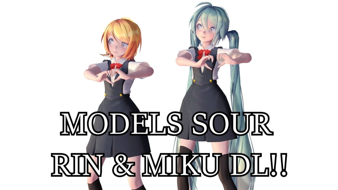 【MMD】おねがいダーリン(Please darling)【SOUR Rin & Miku uniform Model DL!!】4K ...