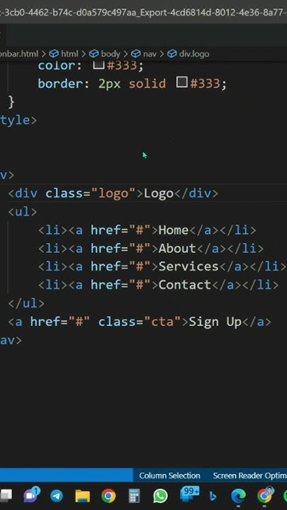 Html project | Modern Animated Navigation Bar HTML code | #keralacoder #projects - YouTube