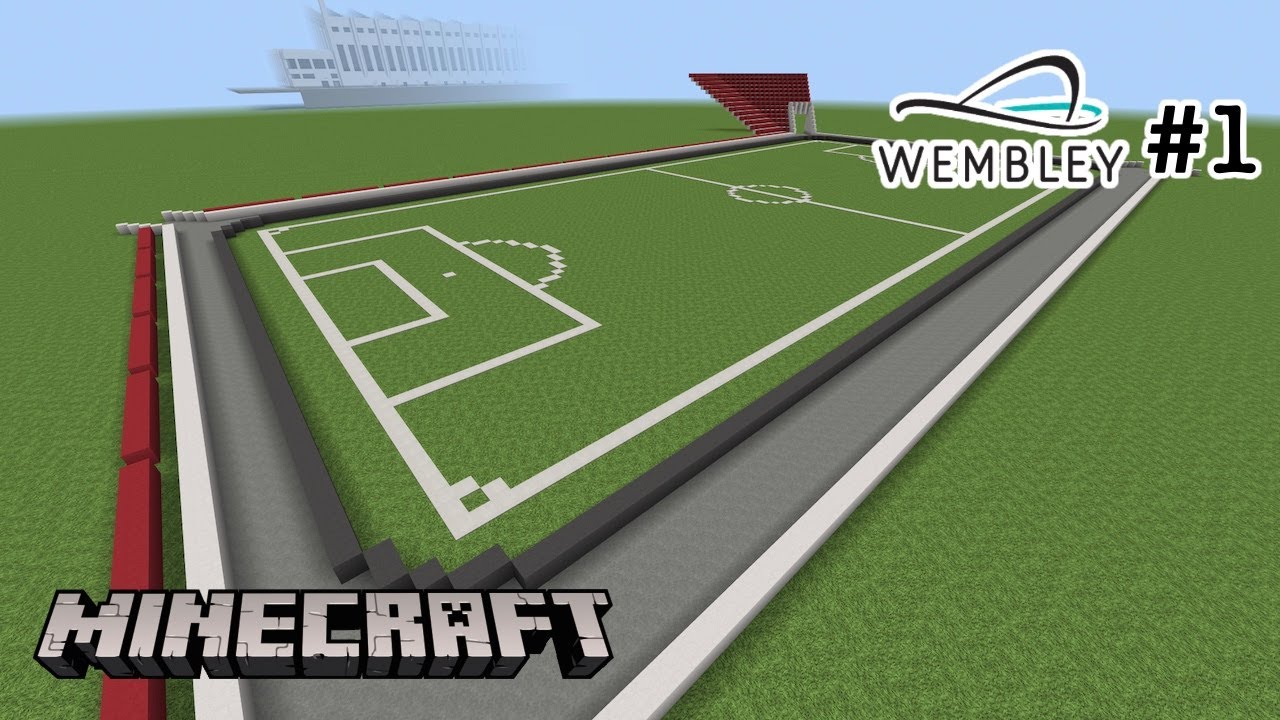 Building Wembley Stadium #1 {Football pitch} (Minecraft) - YouTube