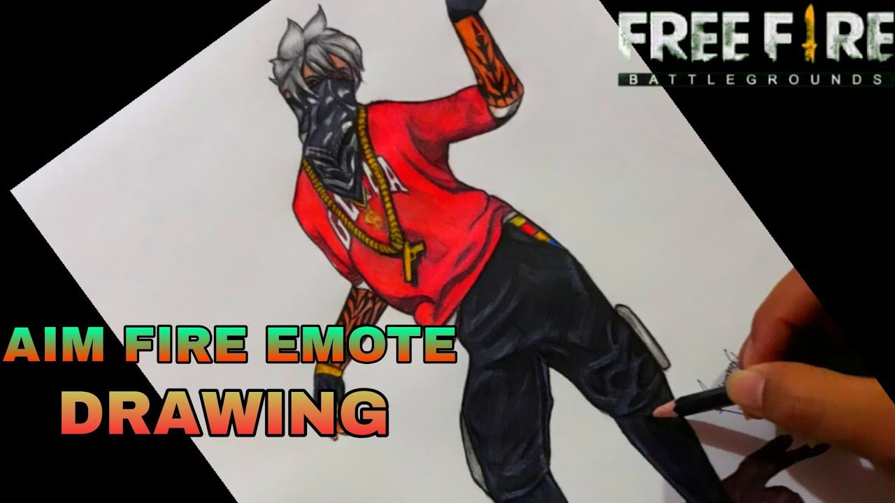 kaku arts | Aim fire emote drawing | ff drawing | Queen creative arts ...