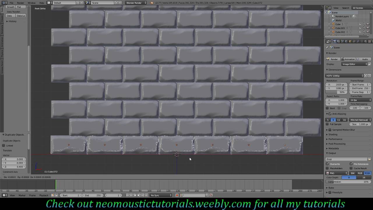 Blender/Unity tutorial: making a 3D tileable wall - YouTube
