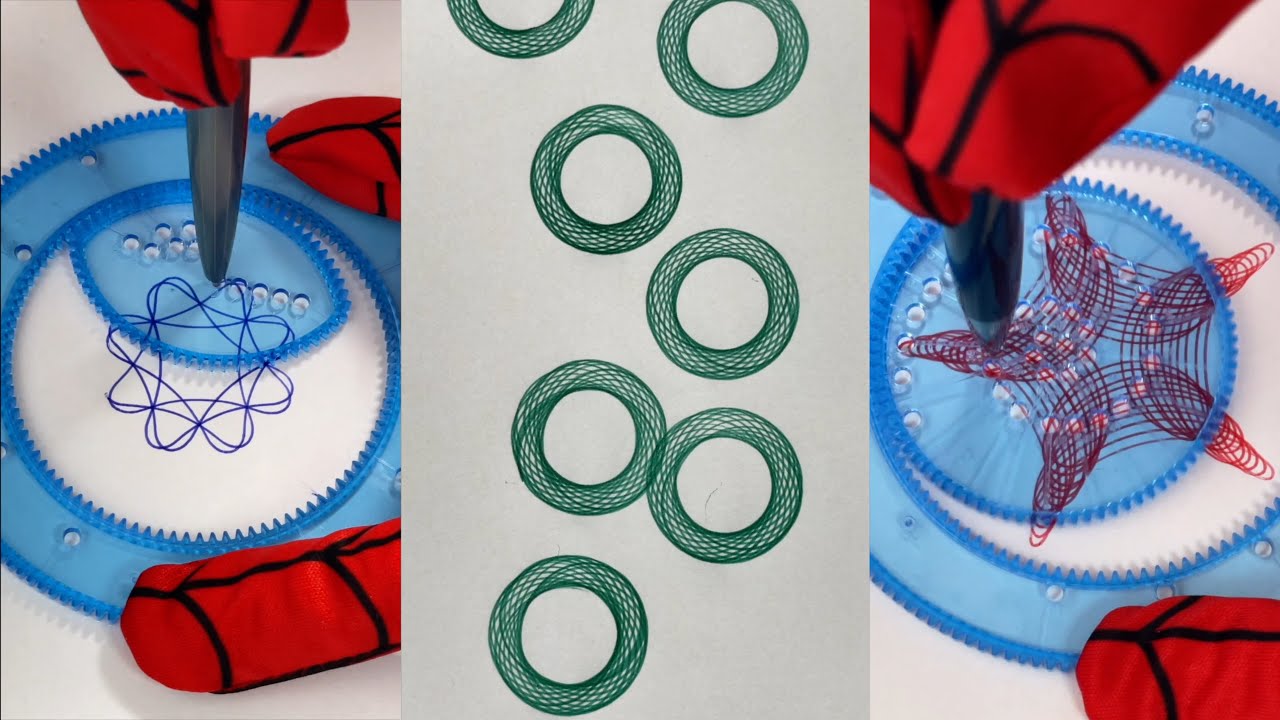 #12 Spider-Man × spirograph ASMR video スパイログラフ スピログラフ - YouTube