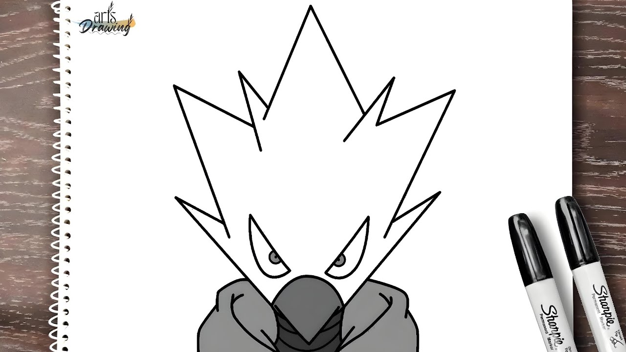 how to draw Fumikage Tokoyami from My Hero Academia - YouTube