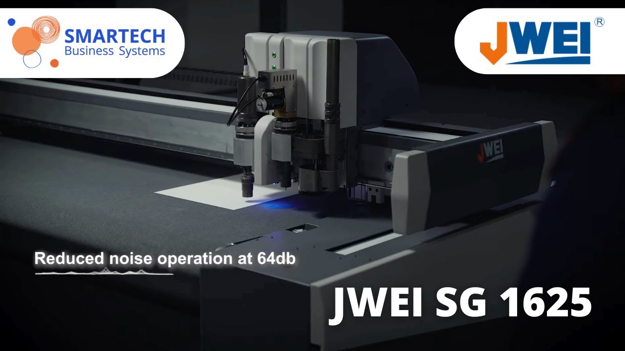 JWEI SG1625 Flatbed Cutter - SMARTECH - YouTube