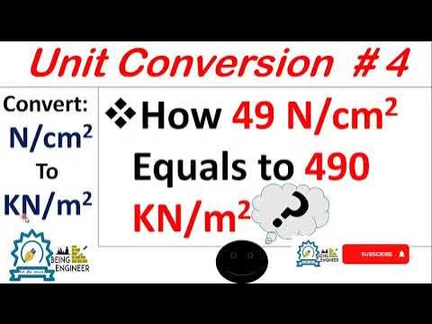 what is the unit of Stress?| How 49 N/cm2 Equals to 490 KN/m2 ?Convert N/cm2 to KN/m2 - YouTube