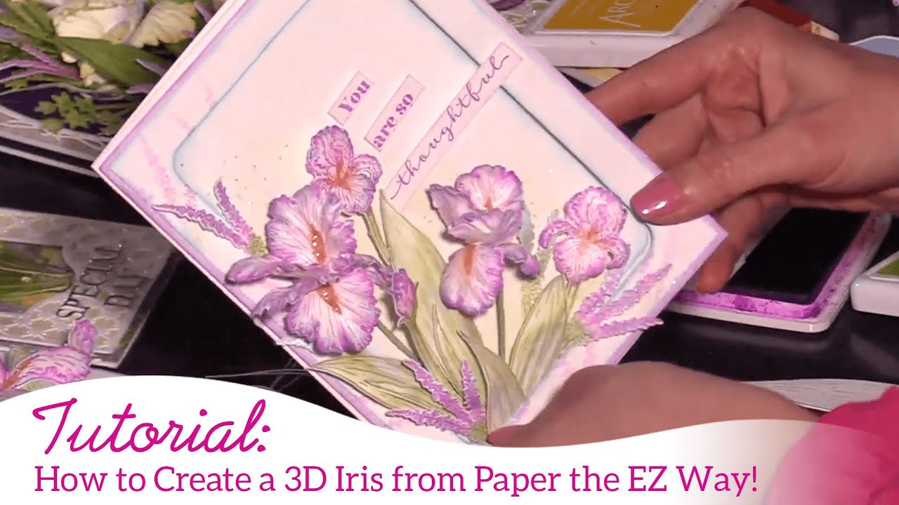 How to Create an 3D Iris from paper the EZ way! - YouTube