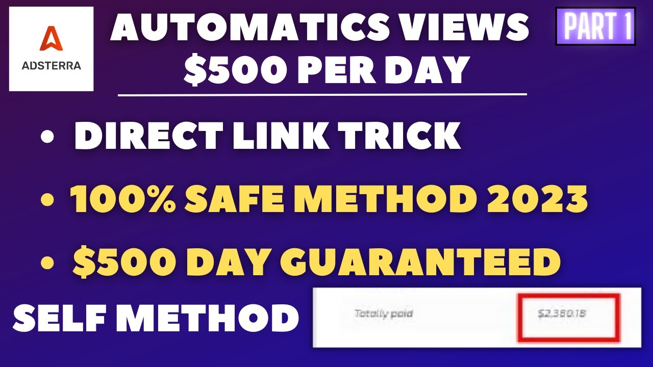 adsterra automatic views - adstera self click trick | click on your ads ...