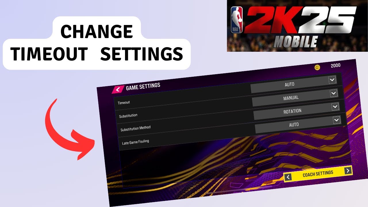 How to change Timeout Settings in NBA 2K25 Mobile - YouTube