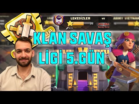 KLAN SAVAŞ LİGİ 5.GÜN SALDIRILARIMIZ (OCAK 2022) CLASH OF CLANS