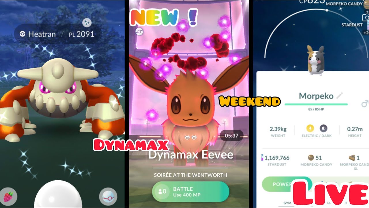 Hunting Shiny Heatran, Dynamax EEVEE & *NEW* Morpeko Raid Invitation In ...