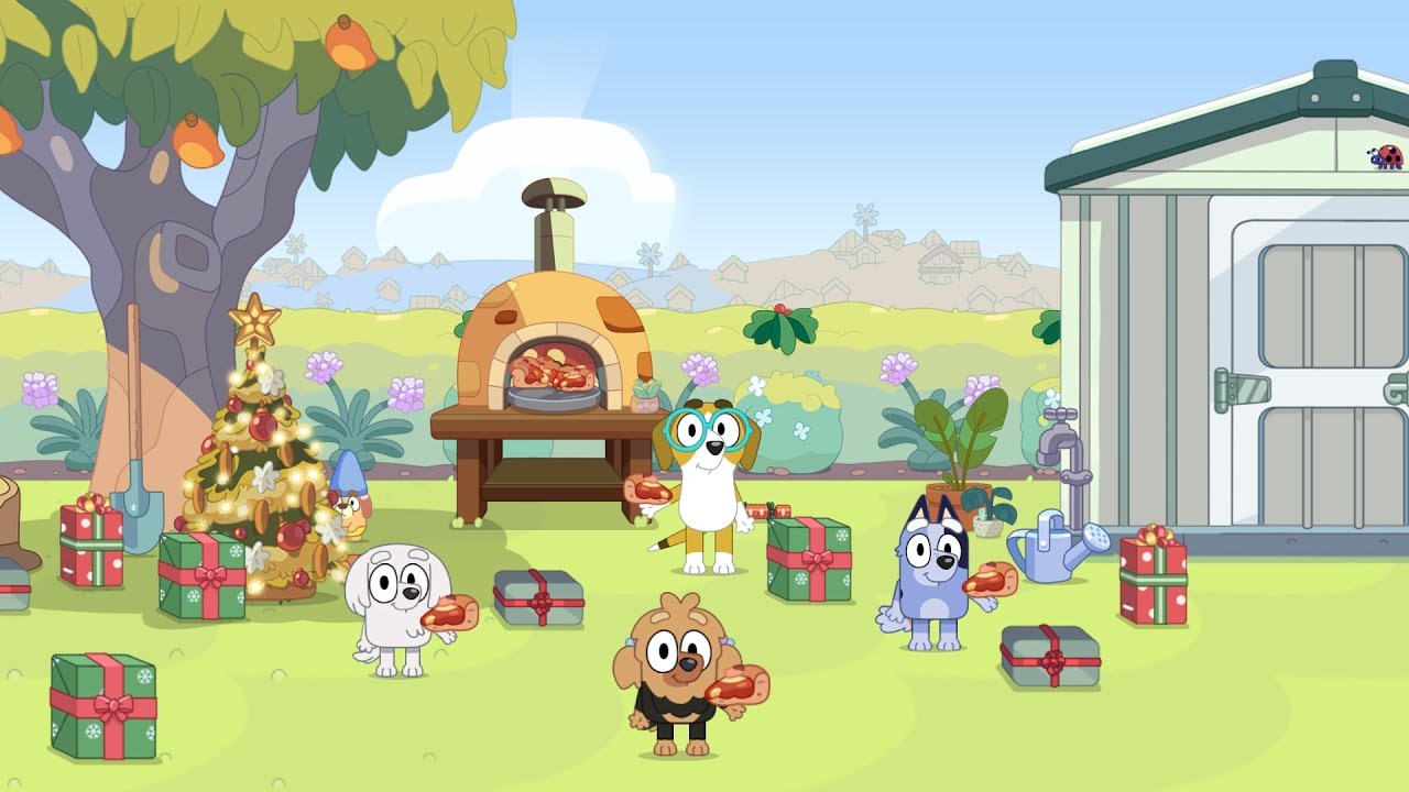Bluey : Honey Arrangement Christmas Pizza Party || Christmas Episode ...