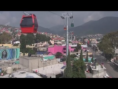 Mexico launches "Mexicable" a cable car service with a difference - YouTube