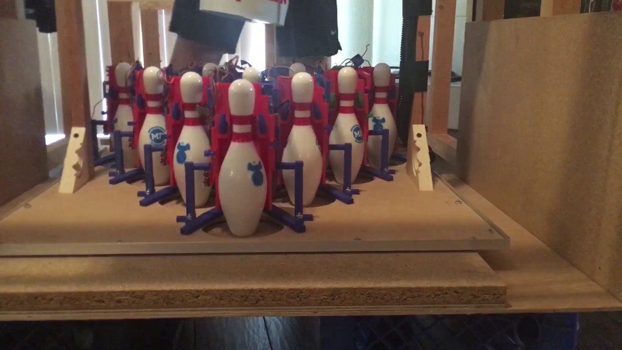 Half Scale Pinsetter Spotting and Respotting (Manually Driven) - YouTube