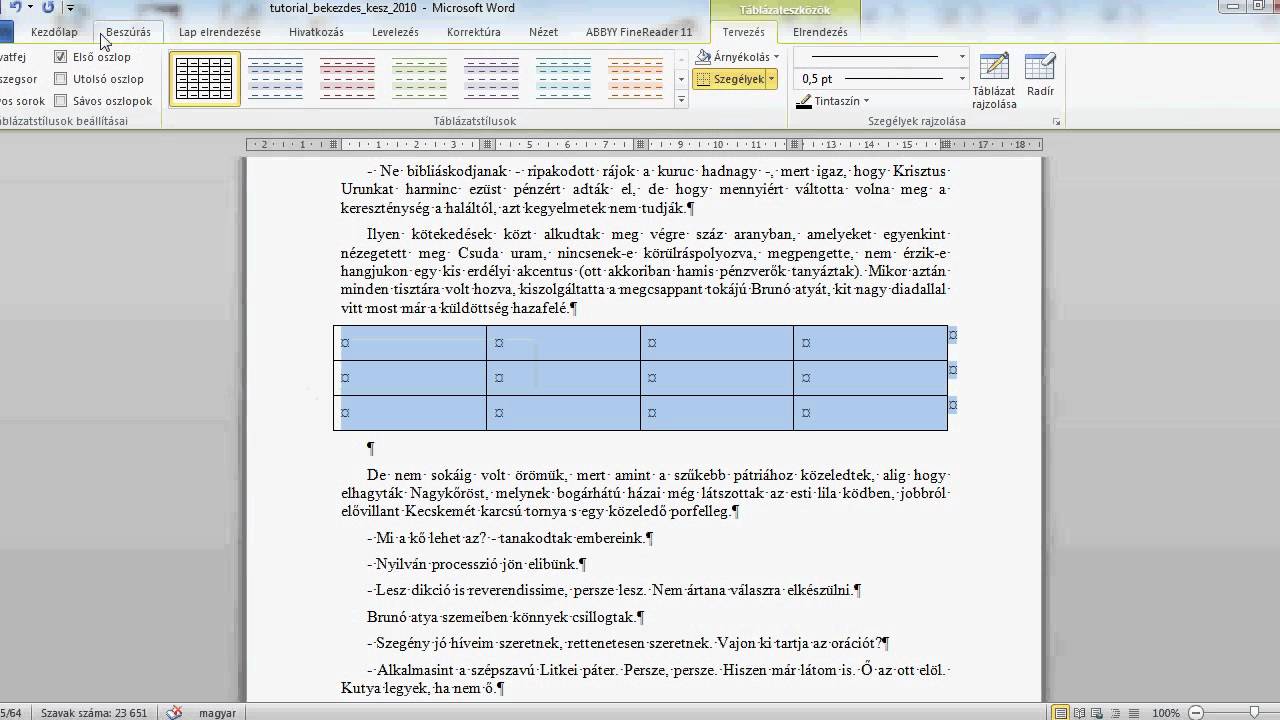 Kép, táblázat beszúrás Microsoft Word 2010-ben e-könyv készítéshez ...