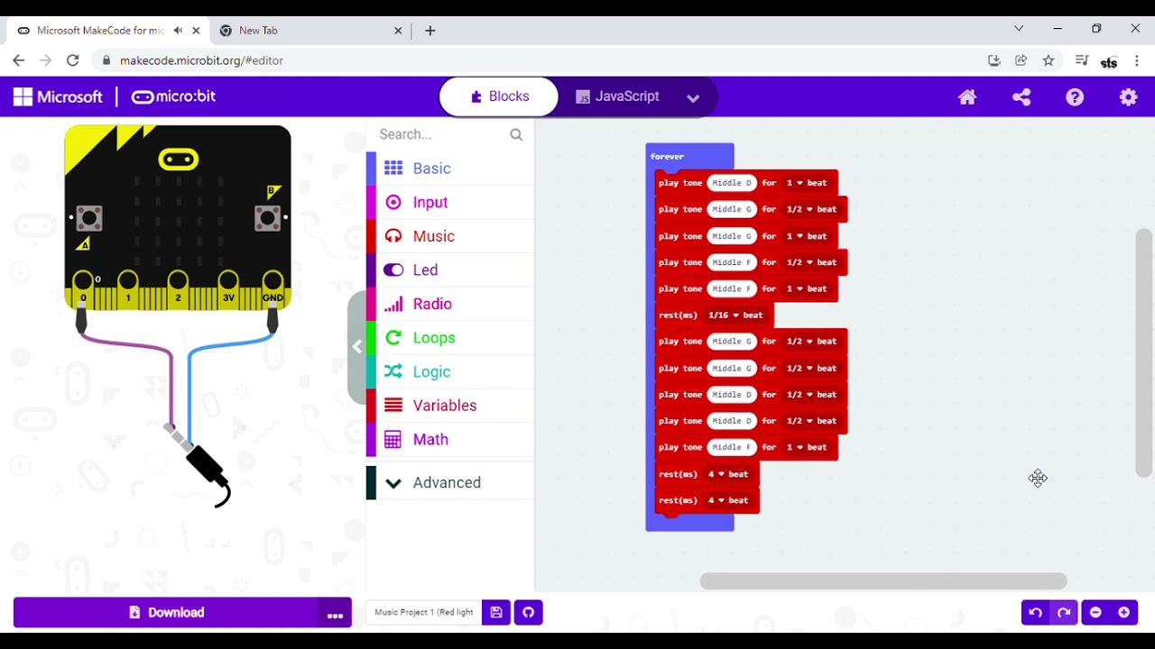Micro:bit Music Project [Part 1] (Red light green light inspired by ...