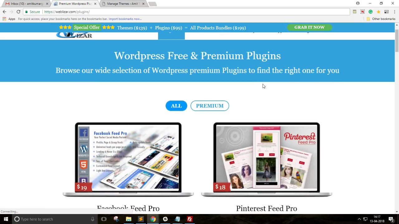 How to install Weblizar Premium WordPress Themes and Plugins? - YouTube
