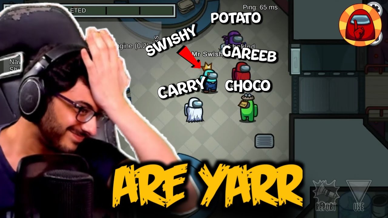 @Potato Word Game Khelte Hai @CarryMinati Playing Among Us Carzy ...