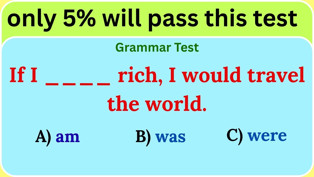 Mix Grammar Quiz Challenge: only 5% will pass this test - YouTube