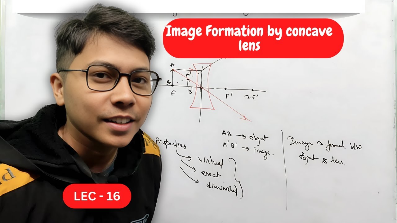 Image Formation by Concave Lens | Class 10 |Light – Lecture 15 - YouTube