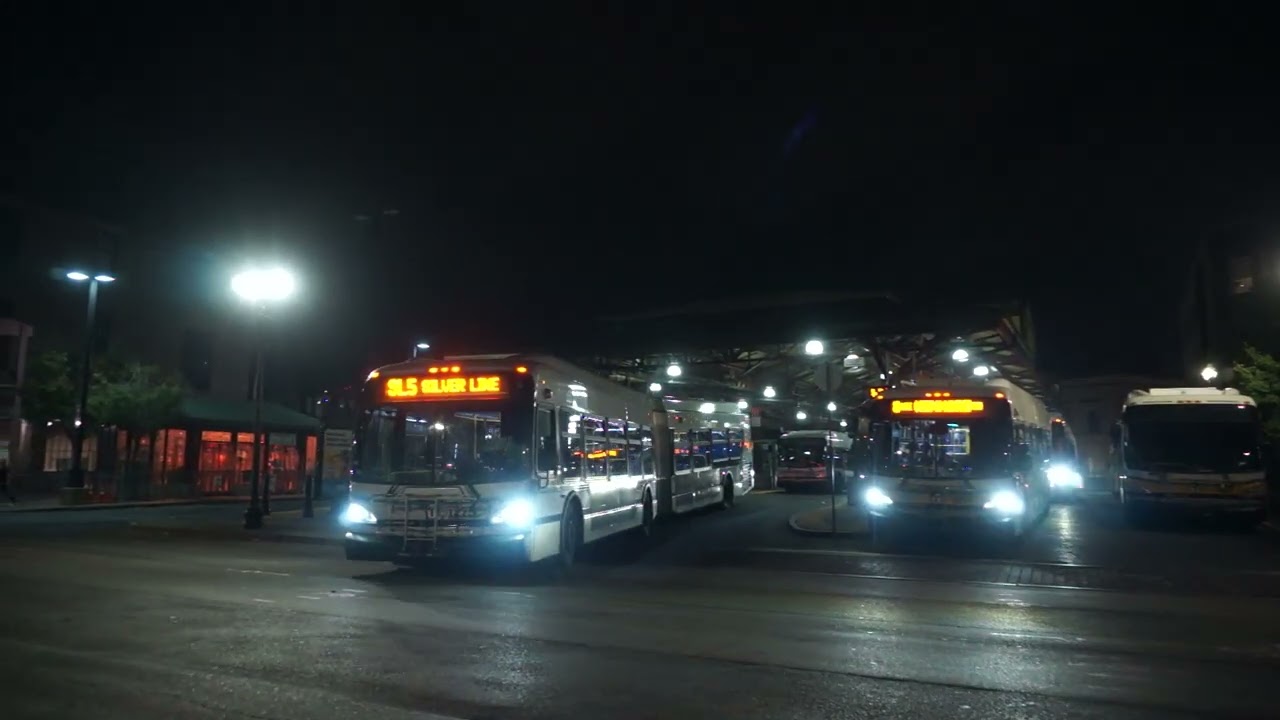 MBTA Bus: Downtown Boston bound XDE60 1275 SL5 leaving Nubian Sq - YouTube