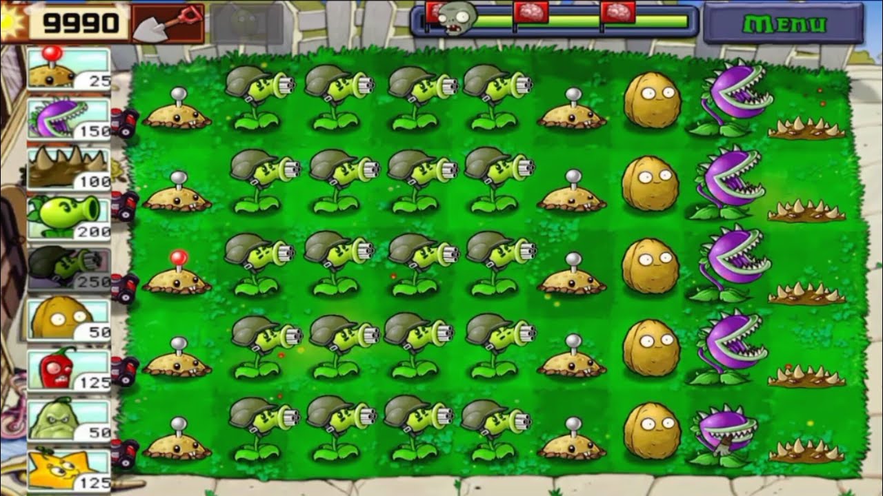 Pvz Adventure Series || Gatling Pea + Chomper, Potato Mine, Tall-nut ...