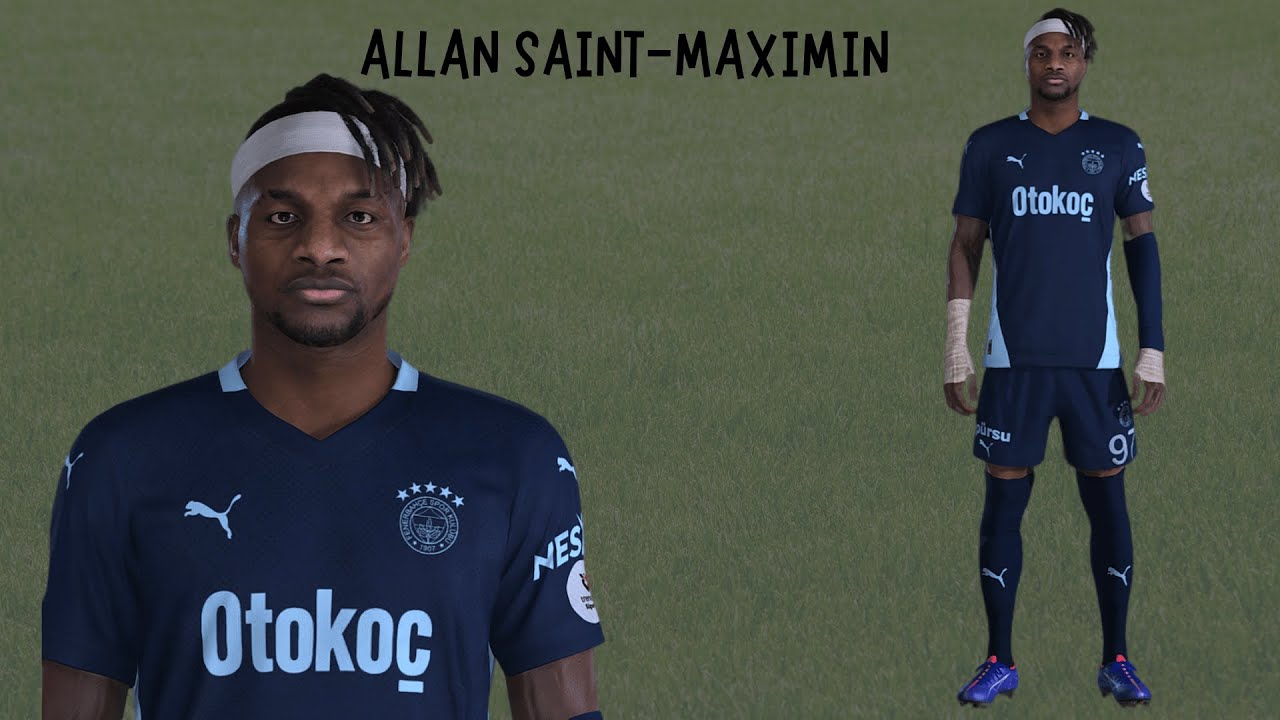 Face + Arms | Allan Saint Maximin Fenerbahçe | PES 21 PC - YouTube