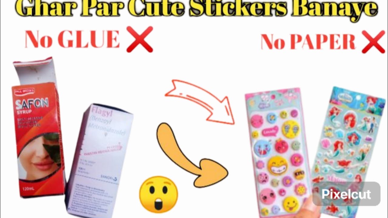 DIY Homemade Stickers😍/No double sided tape No paper No sticker paper ...