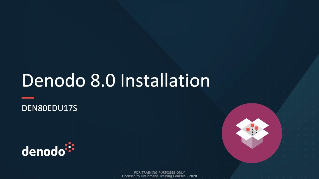 Denodo 8.0 Installation (Course Overview) - YouTube