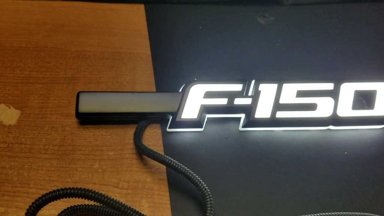 Recon 264282WHBK illuminated F150 emblem - YouTube