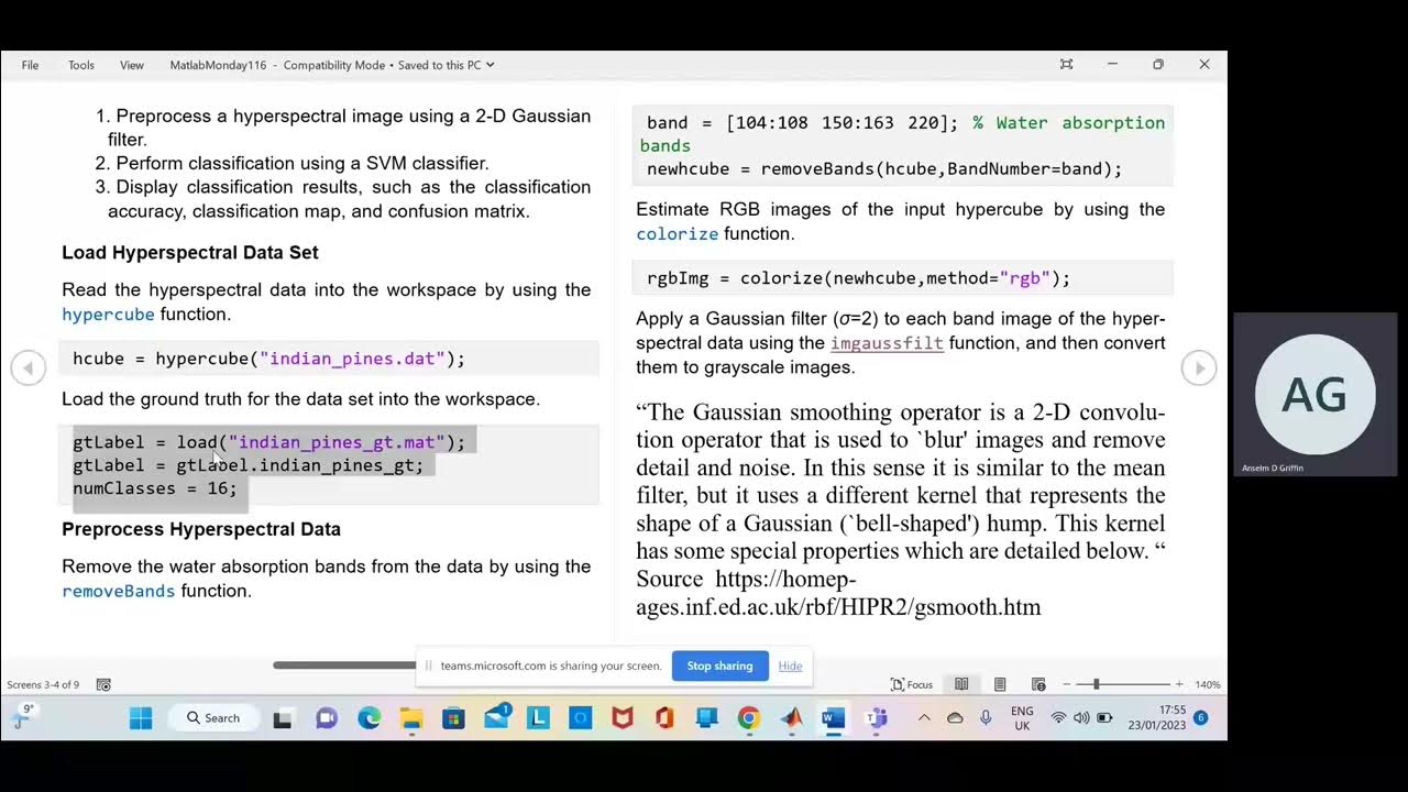 Classify Hyperspectral Image Using Support Vector Machine Classifier - YouTube