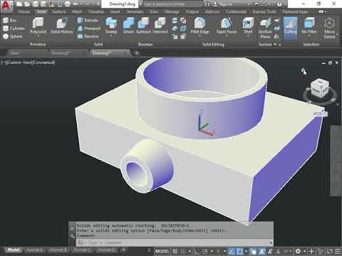 Autocad 3d - Shell and Taper face - YouTube