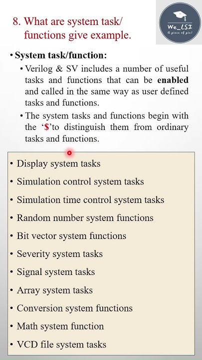 System verilog Interview questions 8/n #vlsi #education#shorts #designverification # ...