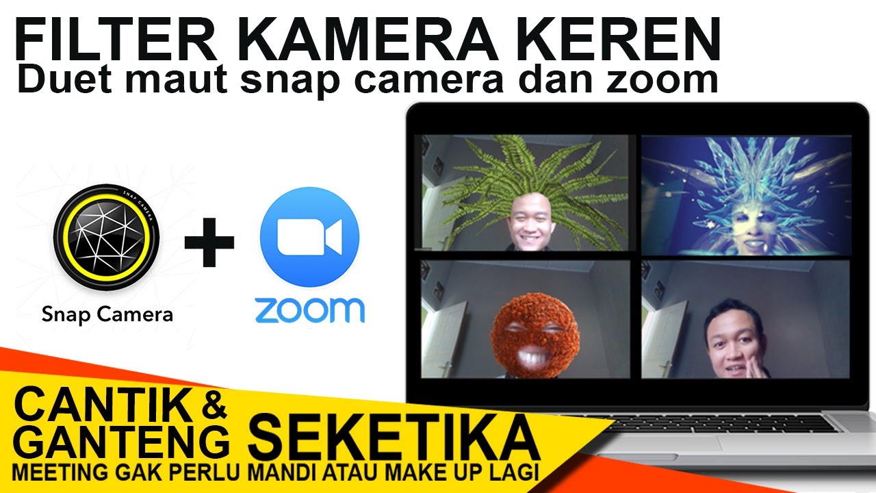 Cara menambah filter lucu di zoom meeting - YouTube