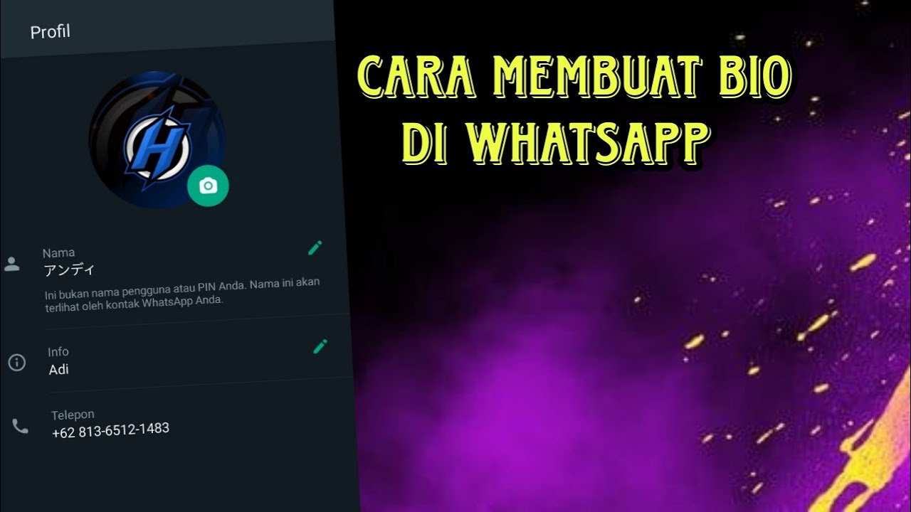 cara membuat bio di WhatsApp - YouTube