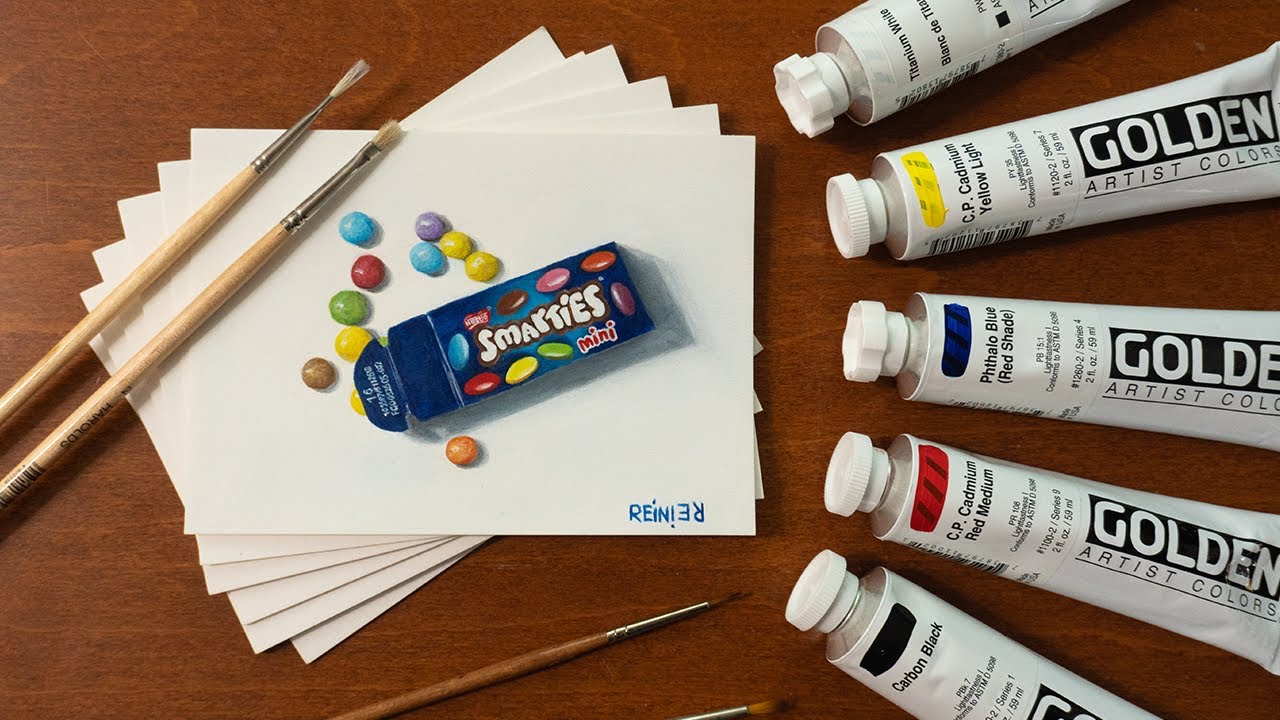 🎨 Customized Postcard - Painting Smarties on a Postcard! 🍫 - YouTube