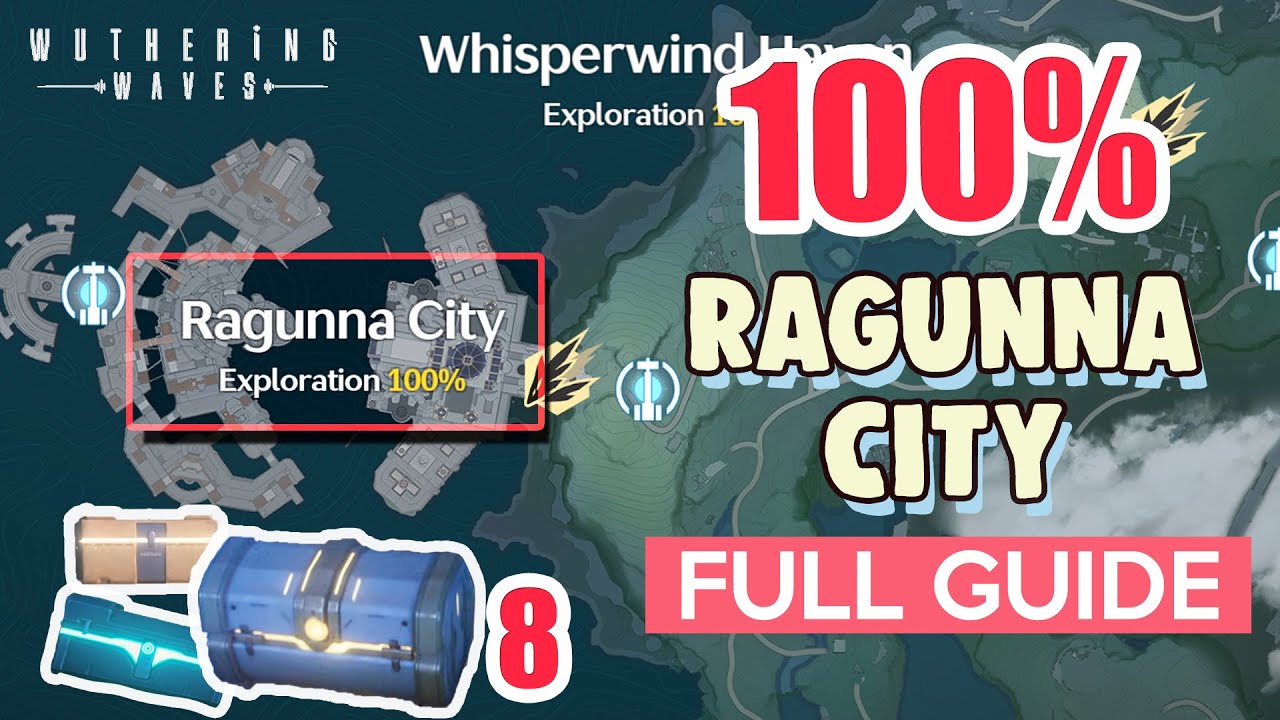 How to: Ragunna City 100% FULL Exploration ⭐ ALL CHESTS RINASCITA ...