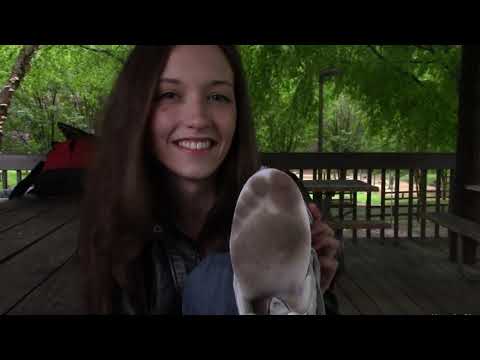 BEAUTIFUL Girl Shows her WORN Out Work SHOES