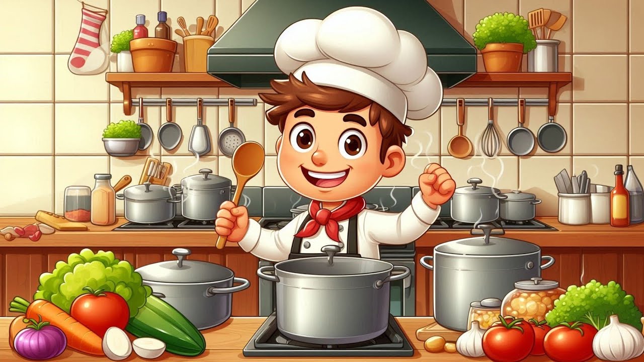 Cooking Up A Storm/Kids Song/Kitchen Fun/Nursery Rhymes/Little Chefs ...