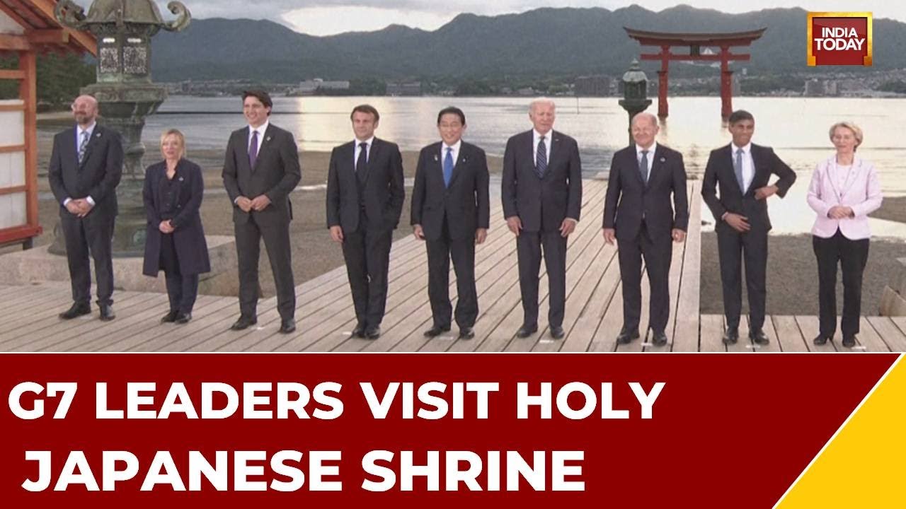 G7 Leaders Visit Holy Japanese Shintoism Shrine - YouTube