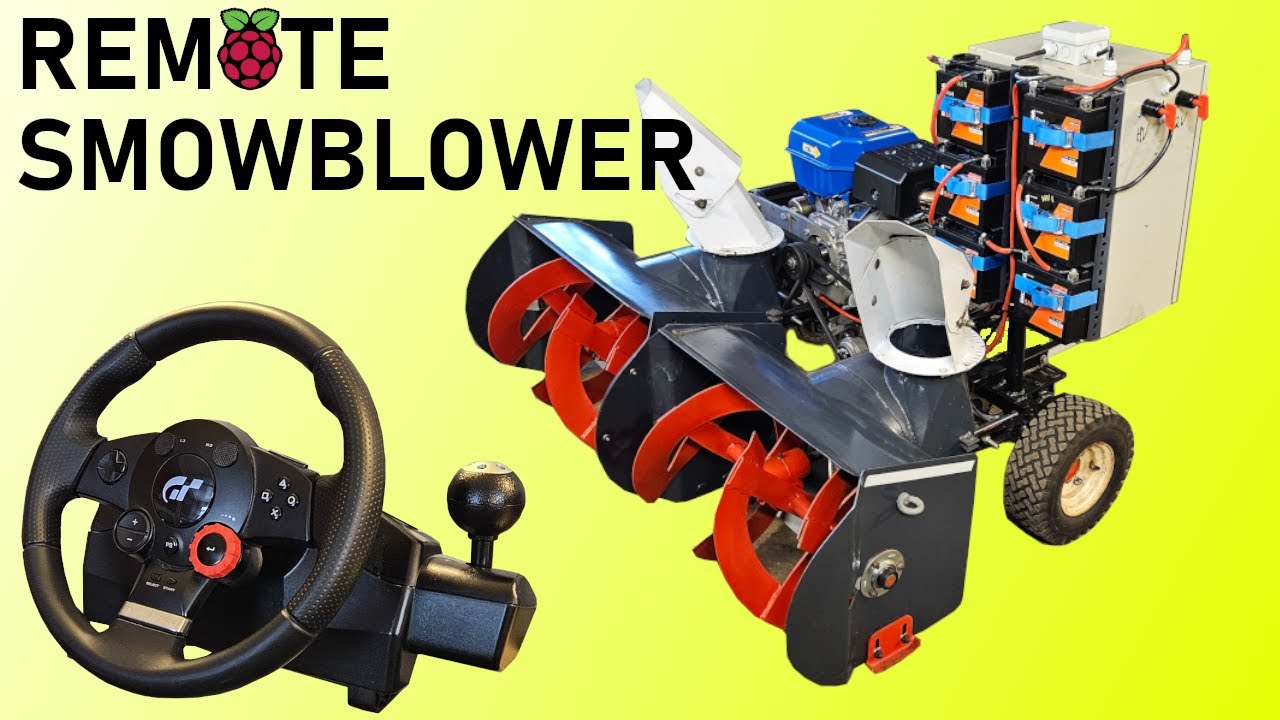 Never shovel snow again! - Driving the DIY autonomous snowblower - YouTube