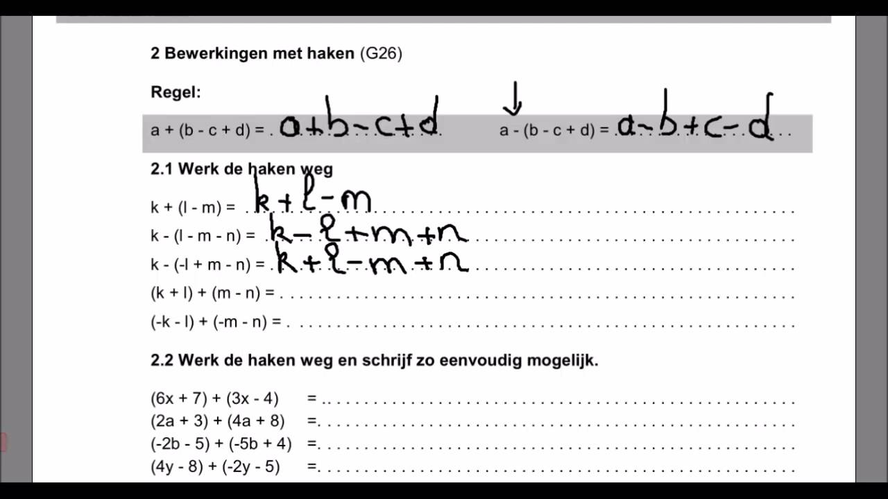 2A - H2 2regel van de haken - YouTube