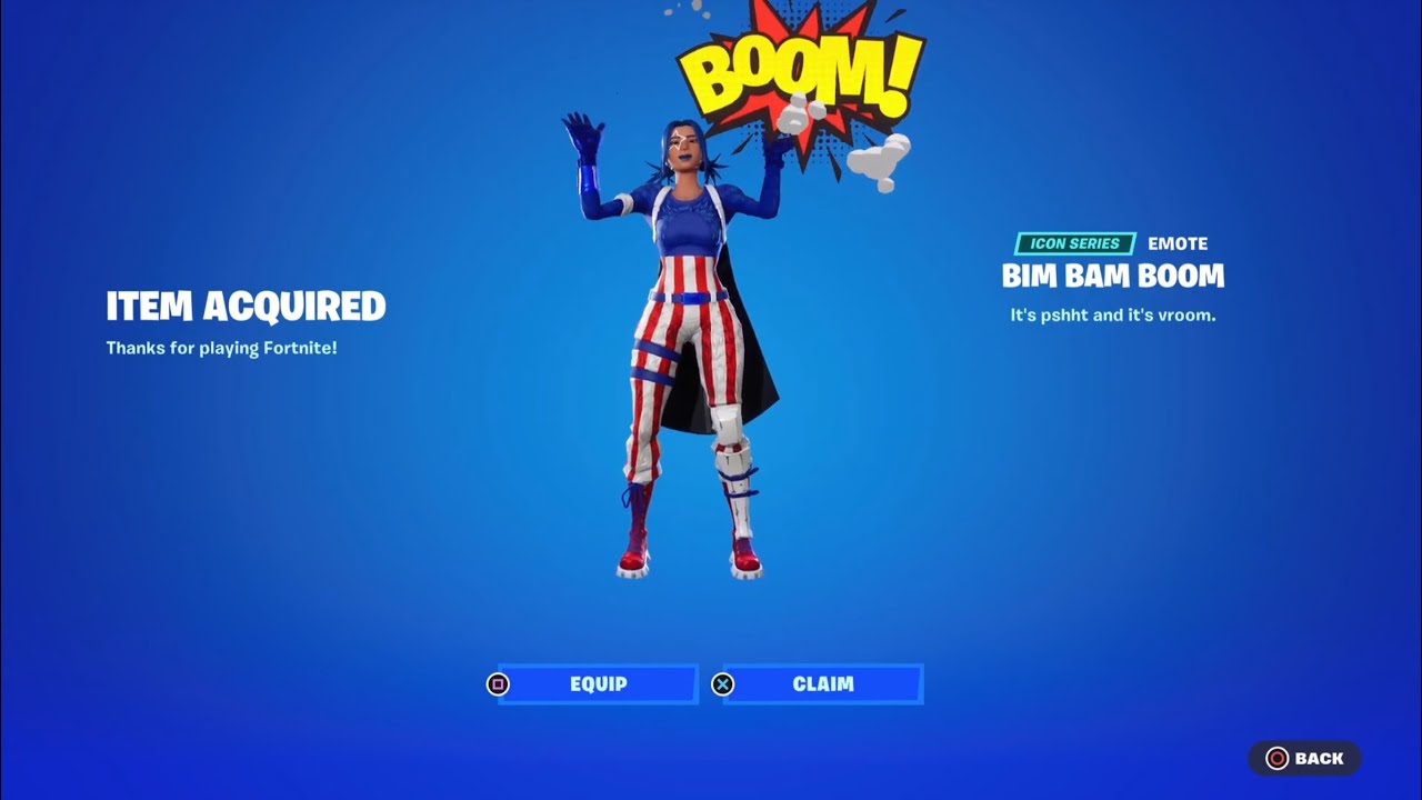Buying the Bim Bam Boom emote in Fortnite - YouTube