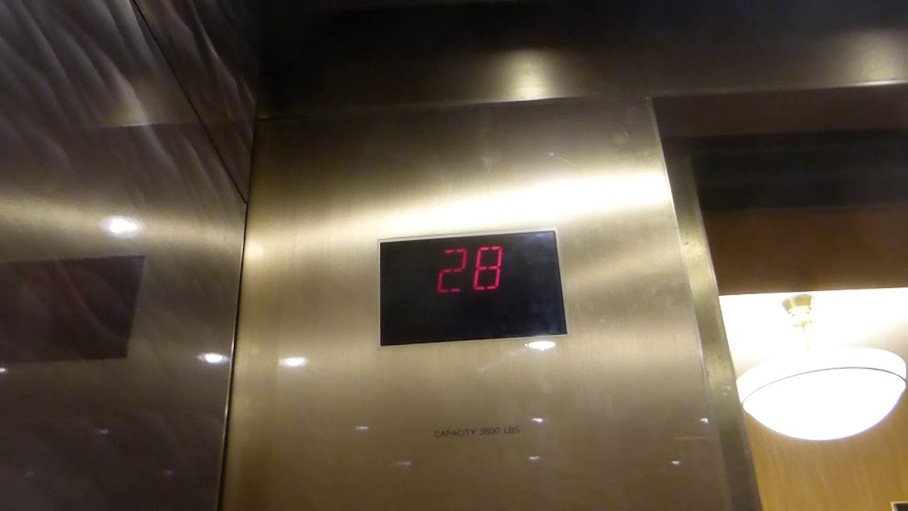 Otis Traction Diagonal 1B Elevators At Luxor Resort Pyramid - YouTube