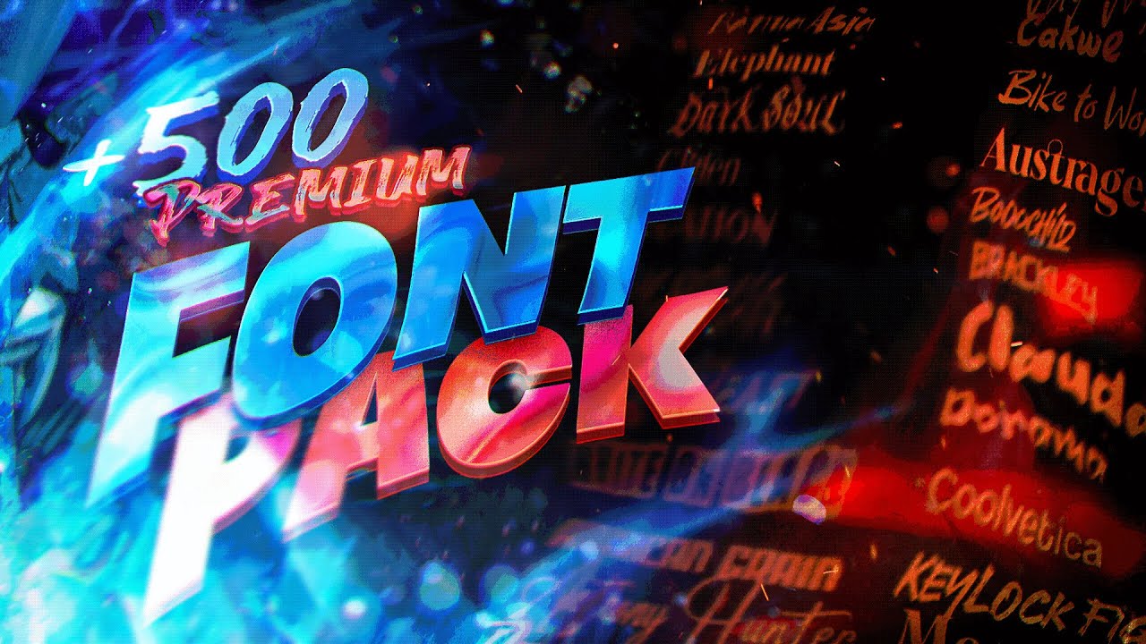 FREE PREMIUM FONT PACK - +500 PREMIUM FONTS PACK - YouTube