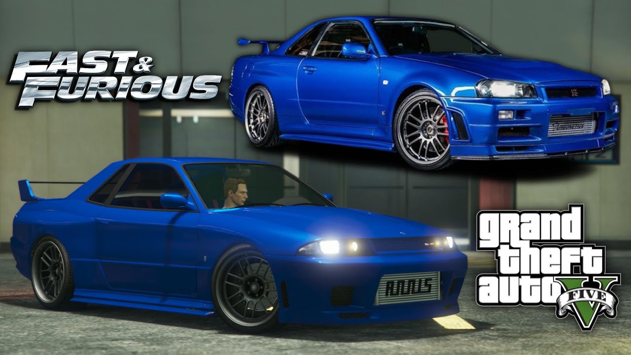GTA 5: Brian's 'Fast and Furious' Nissan Skyline R34 GT-R - Annis Elegy ...