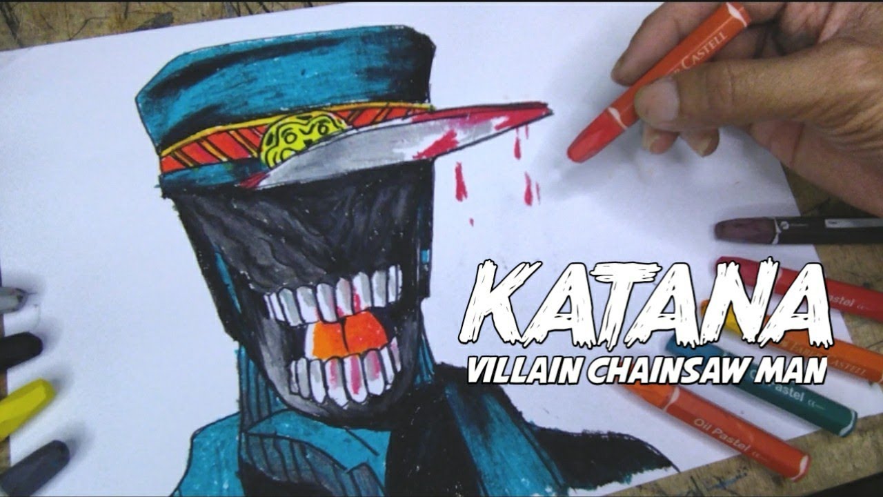 Menggambar Detail KATANA MAN musuh besar CHAINSAW MAN - YouTube