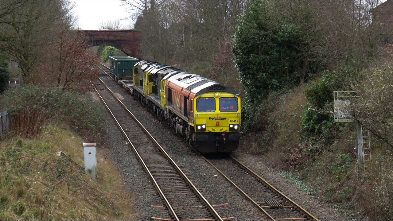 Freightliner Class 66 & 70 No's. 66419 & 70014 & 70007 on 6E53 Crewe ...