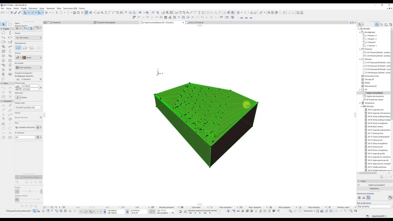 [3] Archicad 24 - Wstawianie terenu z danych geodezyjnych - YouTube