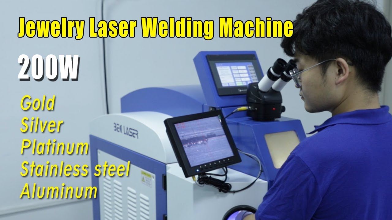 200W Jewelry Laser Welding Machine for Gold Silver Platinum Jewellery ...