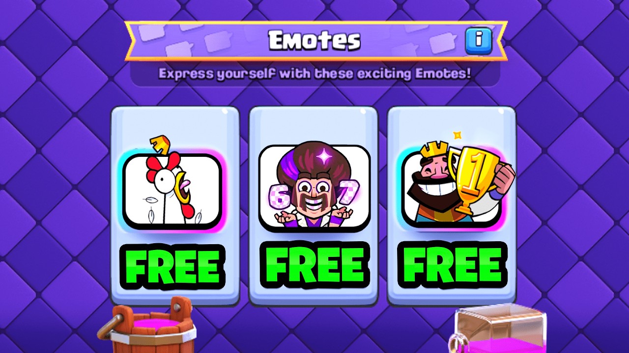 How To GET 7 FREE EMOTES In Clash Royale! - YouTube